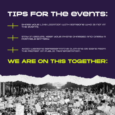 Placeit - Feminist-Themed Instagram Post Generator for 8M Events
