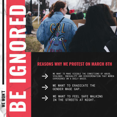 Placeit - Instagram Post Creator Featuring Facts About the Women's Day ...