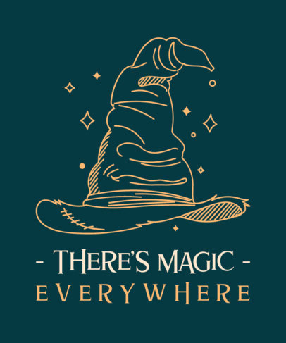 Placeit - T-Shirt Design Maker Inspired by Harry Potter Featuring a ...