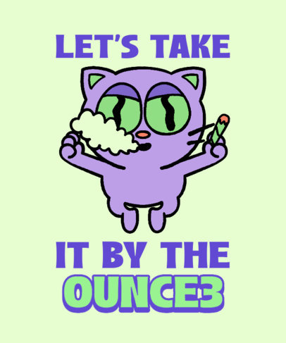 Placeit - T-Shirt Design Generator Featuring a 420 Theme with a ...