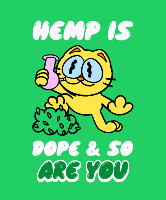 Placeit - Illustrated T-Shirt Design Creator Featuring a Marijuana ...