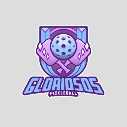 Placeit - Pickleball Team Logo Creator with an Emblem Illustration