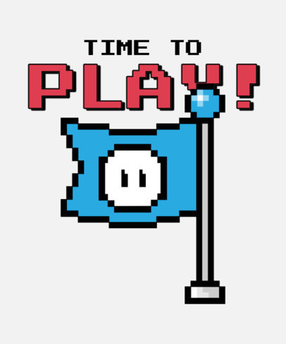 Placeit - T-Shirt Design Template Featuring an 8-Bit Graphic Inspired ...