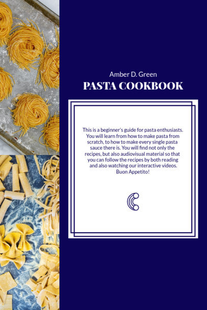 Placeit - Cookbook Cover Maker for Pasta Recipes