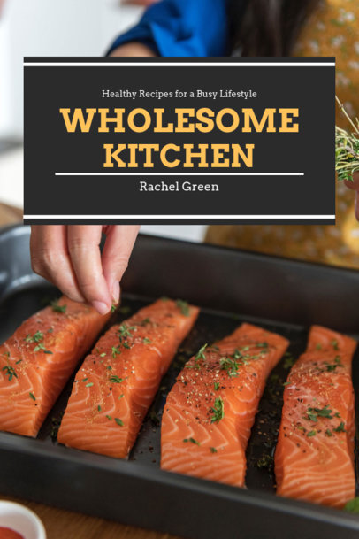 Placeit - Lifestyle Book Spine Design Template for Healthy Recipes