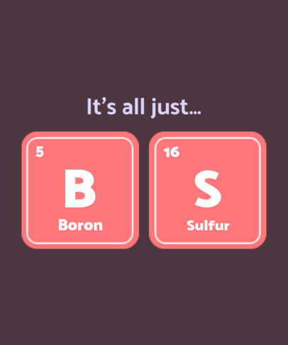Placeit - T-Shirt Design Generator with Two Chemical Element Cards