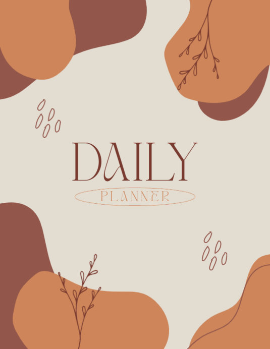 Placeit - Daily Planner Cover Design Creator With a Minimalist Aesthetic