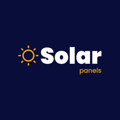 Placeit - Solar Panels Store Logo Generator with a Sun Symbol