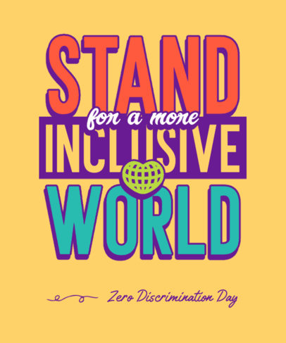 Placeit - NGO T-Shirt Design Creator for Zero Discrimination Day