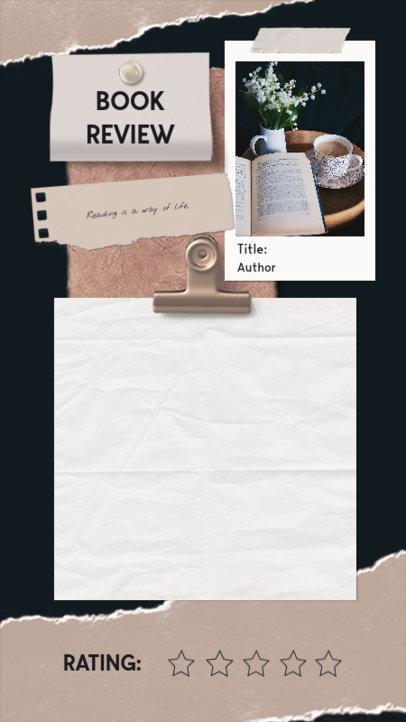 Placeit - Modern Instagram Story Maker Featuring a Quote for a Book Review
