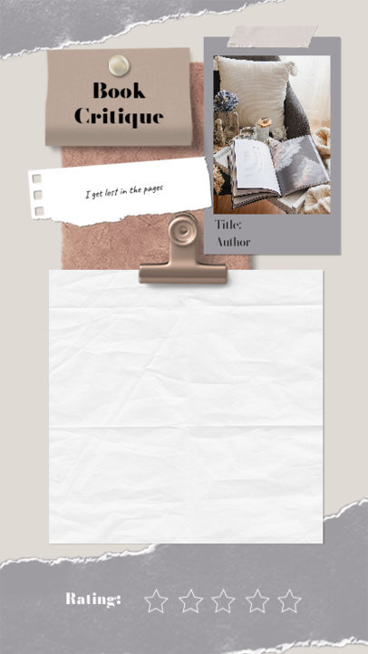 Placeit - Book Review Instagram Story Template Featuring a Quote