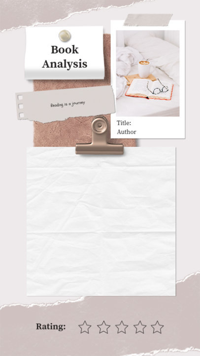 Placeit - Book Review Instagram Story Template Featuring a Quote