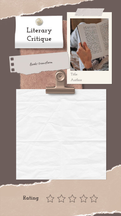 Placeit - Instagram Story Template for a Literary Critique Featuring a ...