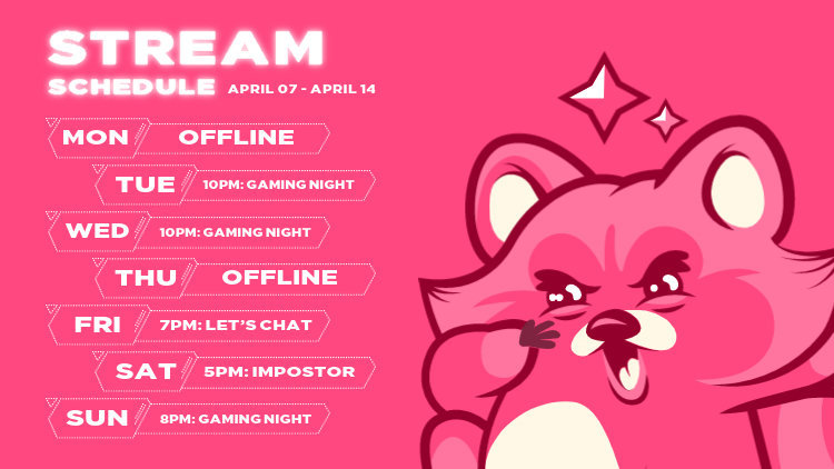 Placeit - Twitch Screen Generator with a Cute Raccoon Illustration for ...