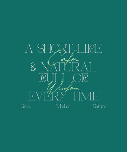 Placeit - Back T-Shirt Design Template Featuring a Sentimental Phrase ...