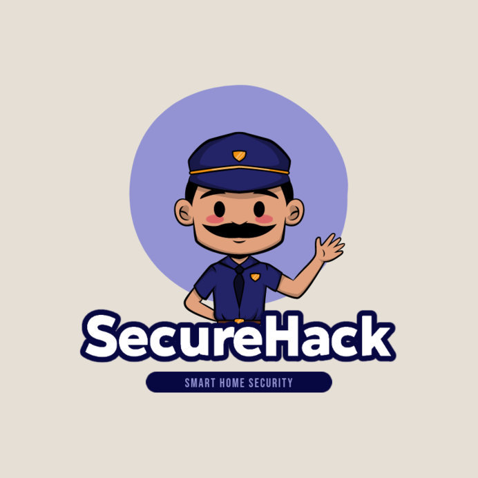 Placeit - Home Security Logo Maker Featuring a Policeman Graphic