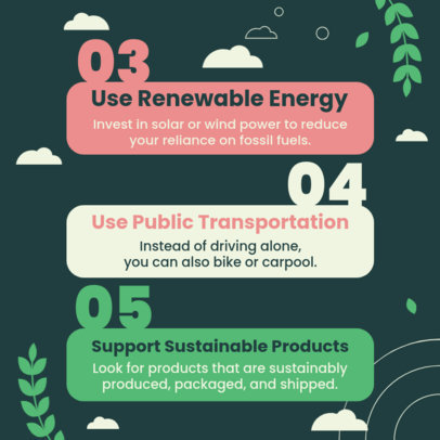 Placeit - Infographic Instagram Post Generator Featuring Sustainable ...