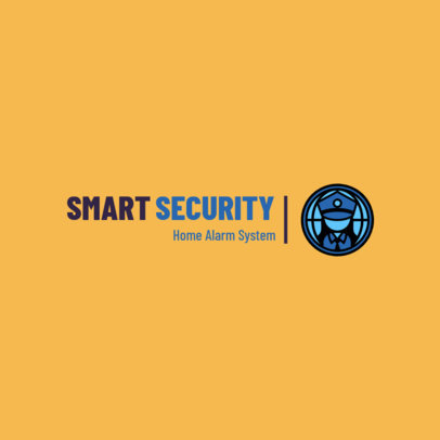 Placeit - Smart Home Security System Logo Creator with a Policeman Icon