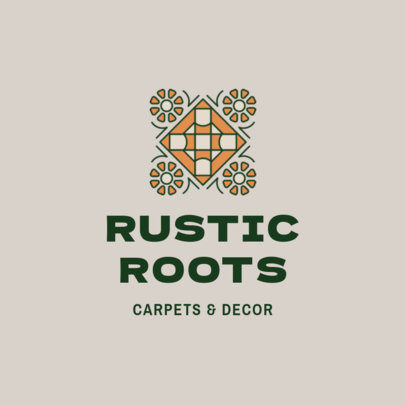 Placeit - Rustic Logo Template for a Decorative Carpets Shop