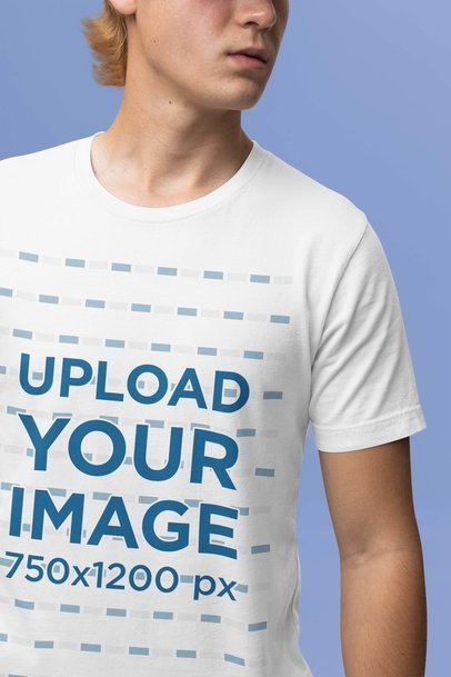 Placeit - Bella Canvas Long Sleeve Tee Mockup Featuring a Smiling Man ...