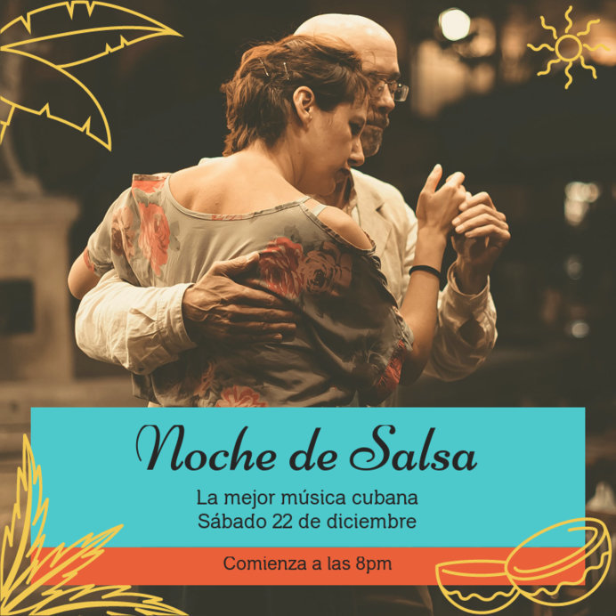Placeit - Instagram Post Template for a Cuban Salsa Dancing Night