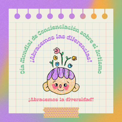 Placeit - Autism Awareness Day-Themed Instagram Post Creator with an ...