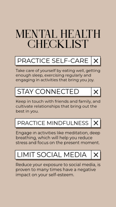Placeit - Instagram Story Template With Mental Health Advice and Tips