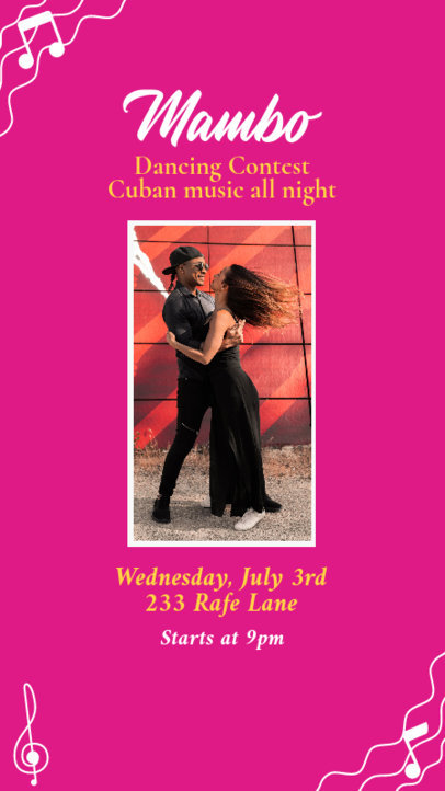 Placeit - Dancing Contest Instagram Story Maker for a Bachata Studio