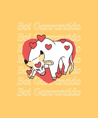 Placeit - T-Shirt Design Template for Boi Bumba Featuring Illustrated ...