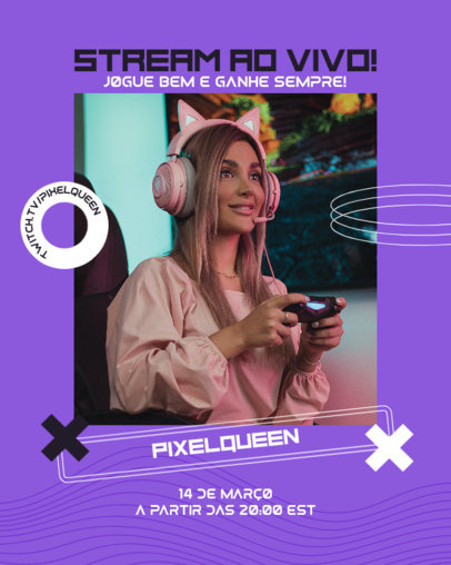 Placeit - Instagram Post Creator for a Live Streamed Gaming Event