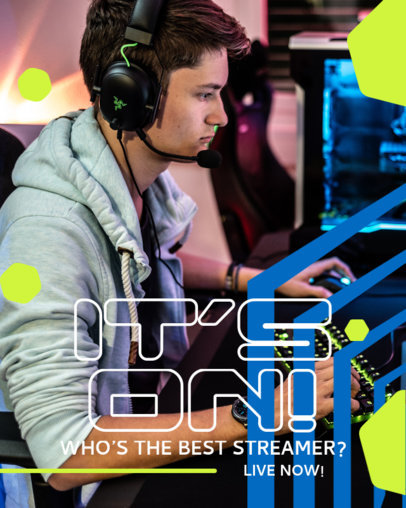 Placeit - Instagram Post Template for a Live Gaming Stream Event