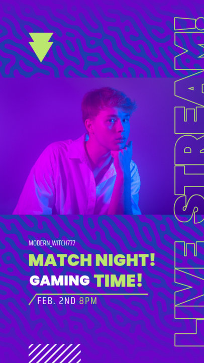 Placeit - Instagram Story Template for a Gamers Streaming Event