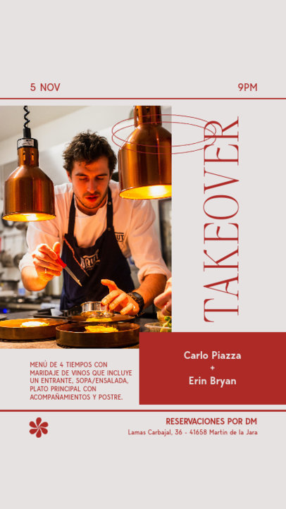 Placeit - Instagram Story Maker to Promote a Restaurant Takeover Event