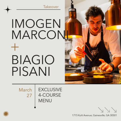 Placeit - Instagram Post Creator for an Upcoming Kitchen Takeover Event