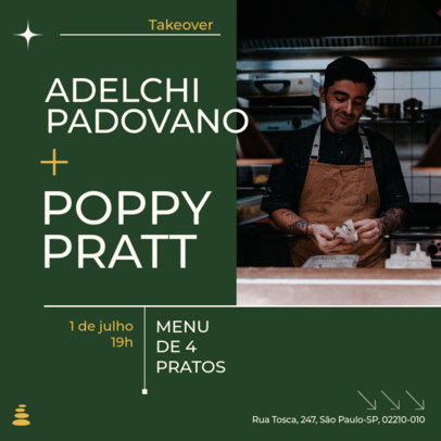 Placeit - Instagram Post Maker for an Upcoming Restaurant Takeover