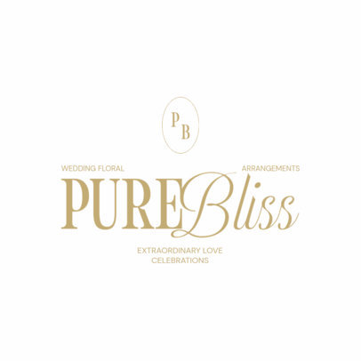Placeit - Logo Generator for a Wedding Floral Arrangements Service