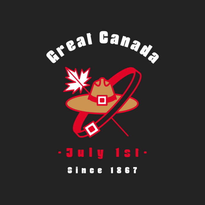 Placeit - Logo Maker for Canada Day Featuring an Illustrated Mountie Hat