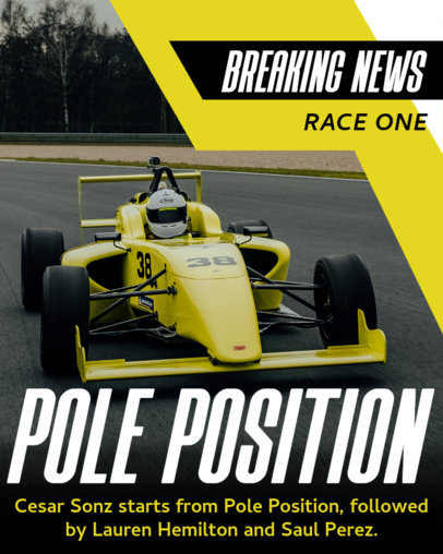 Placeit - Instagram Post Creator Featuring a Formula One-Inspired Headline