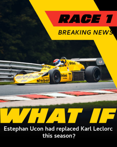 Placeit - Instagram Post Maker Featuring F1-Inspired Breaking News and ...