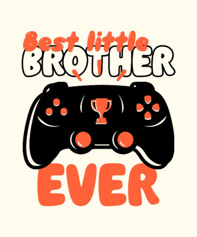 Placeit - T-Shirt Design Maker for a Baby Sister With a Game Controller