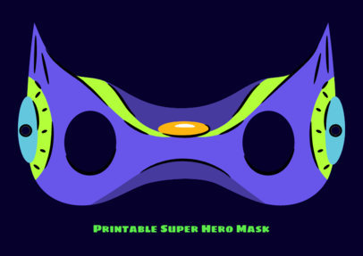 Placeit - Printable Design Template for a Superhero Mask