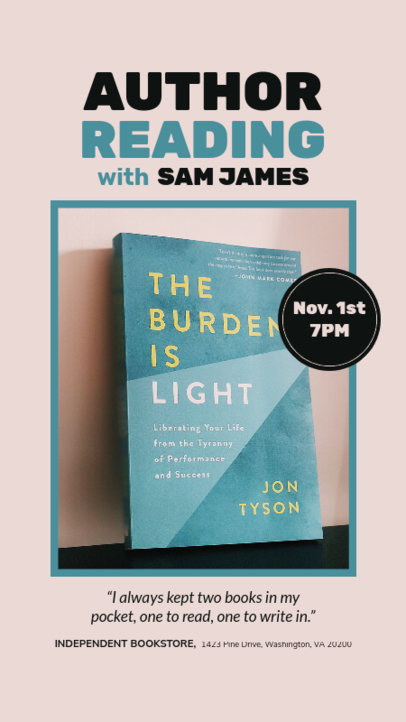 Placeit - Novel Lecture Instagram Story Template for a Book Launch