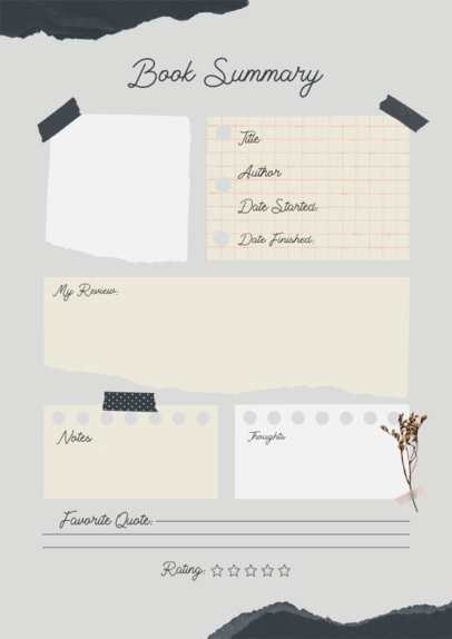 Placeit - Planner Design Maker for a Book Summary Featuring a Colorful ...