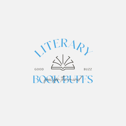 Placeit - Logo Generator with an Open Book Icon for a Reading Clubhouse