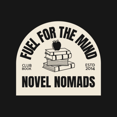 Placeit - Online Logo Creator for a Literary Club with an Open Book Icon