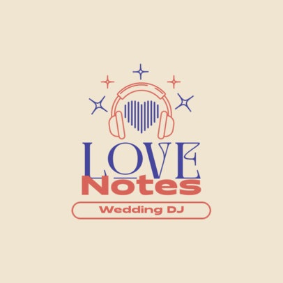 Placeit - Wedding Logo Maker for a DJ Service