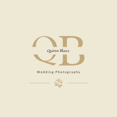 Placeit - Wedding Photography Service Logo Template with a Camera Symbol