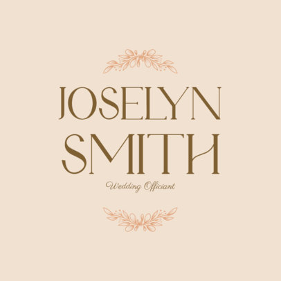 Placeit - Wedding Celebrants Logo Template with Flower Graphics
