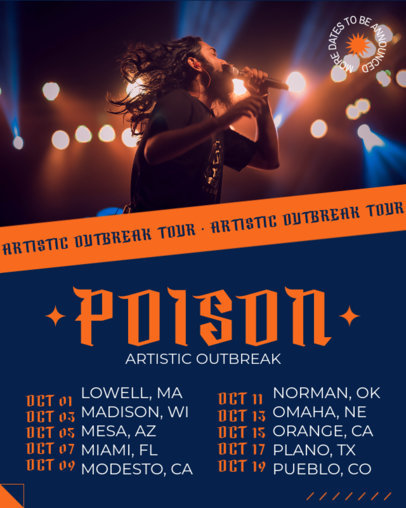 Placeit - Instagram Post Template to Promote a Music Band Tour