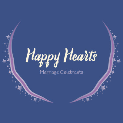 Placeit - Logo Creator with Sparkling Icons for Marriage Officiants
